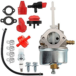 Carbhub 632371 Carburetor Snow Blower for Tecumseh H50 HSK50 H60 HSK60 H70 HSK70 Toro 38510 38513 38063 38065 38062 38050 38040 38072 38073 Thrower Replaces 632371A 632379A 632379 with Spark Plug