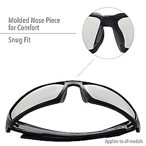 Uvex by Honeywell Hypershock Safety Glasses, Clear Frame with Blue Mirror Lens & Anti-Scratch Hardcoat (S2975)