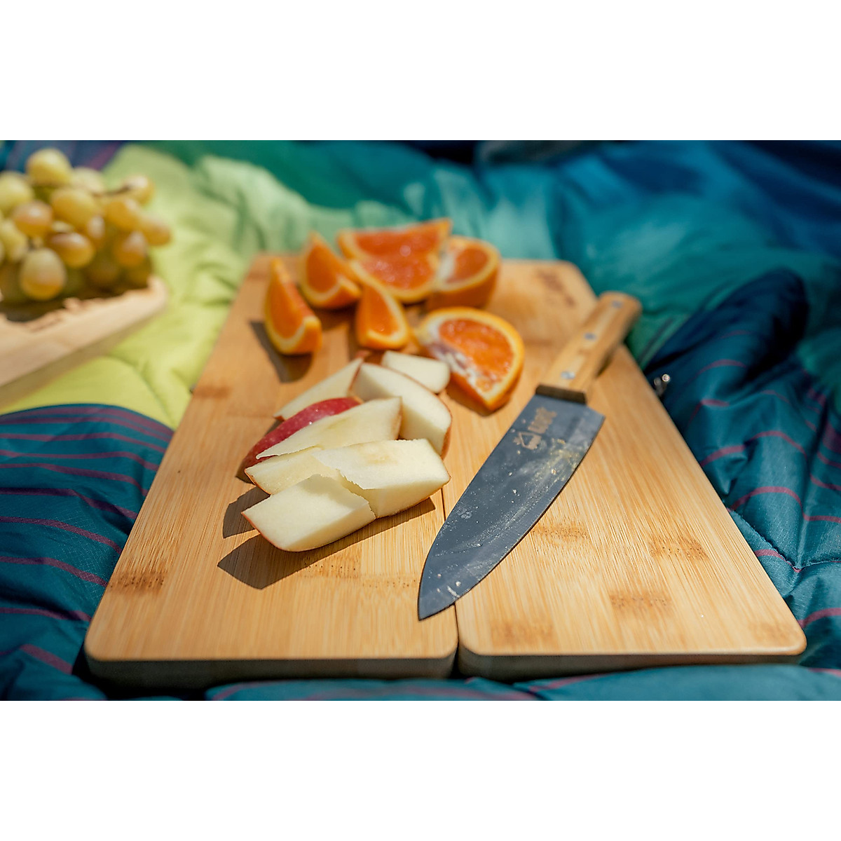 ust pack along cutting board with knife made of bamboo for portable food preparation with moisture resistant and eco friendly design for camping and everyday use