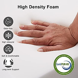 PATIOASIS 24 x 24 Outdoor Chiar Cushions Waterproof Hampton Bay Chair Cushions Replacement Weather Resistant Square Corner Deep Seat Outdoor Cushion with Adjustable Straps & Handle Gray