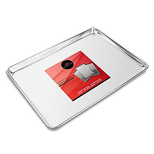 Last Confection 6 Cookie Baking Sheets 15" x 21" - Rimmed Aluminum Jelly Roll Trays - Three-Quarter Sheet Pans