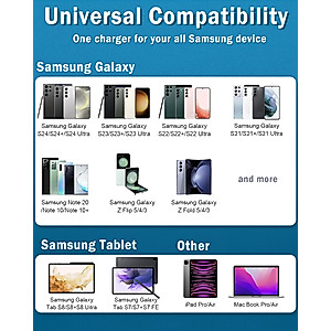 2024 New 45W Samsung Super Fast Charger USB Type C for Samsung Galaxy S24 Ultra Charger S23 ultra/S24/S23/S22 Ultra/S22/Z Fold 5 4/Z Flip 5 4/Note 20/10/Galaxy Tab S9/S8+, PD/PPS 3.0[2 Pack]