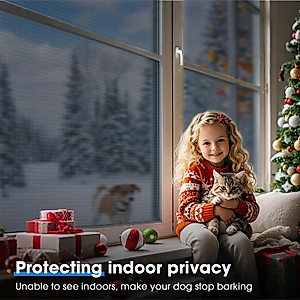 Coavas One Way Privacy Window Film,Reflective Home Glass Mirror Tint See Out Not in,Heat UV Blocking Static Cling for Office Front Door Daytime Privacy Covering, Blue-Silver,17.5x78.7 in