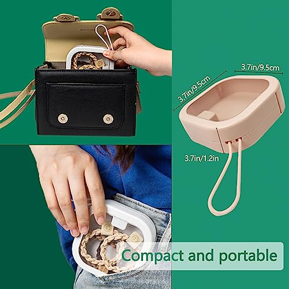 Hair Tie Organizer Travel Small Box, 5pcs Bow Holder for Girls Hair Bows,Travel Qtip Holder, Clip Organizer, Small Jewelry Box,Small Pill Case