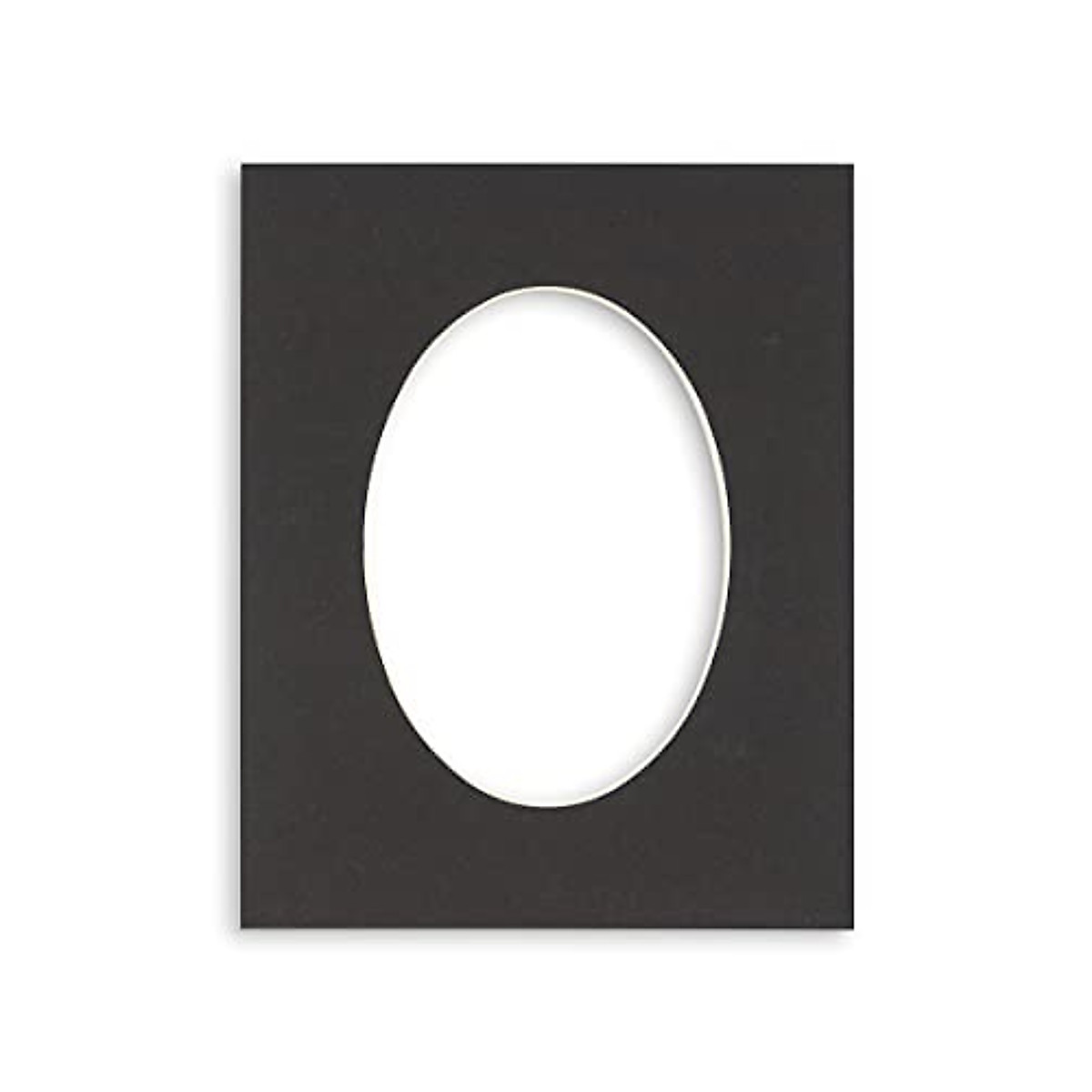 CountryArtHouse Black Acid Free 16x24 Oval Picture Frame Mat with White Core Bevel Cut for 12x22 Pictures - Fits 16x24 Frame - Pack of 1 Matboard