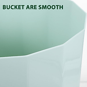 Zerodeko Plastic Trash Can, Open-Top, Green, 12-Inch Diameter, 6-Inch Height, 3.5-Gallon Capacity