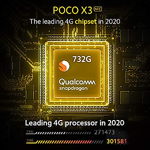 Xiaomi Poco X3 NFC 128GB, 6GB RAM, 5160mAh (typ) Large Battery, 6.67inches DotDisplay, QUALCOMM Snapdragon GSM LTE Factory Unlocked Smartphone - International Version (Shadow Grey), M2007J20CG