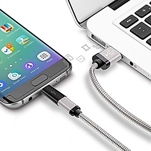 BabyElf USB C Adapter, Type C Female to Micro USB Male Convert Connector Support Charge & Data Sync Compatible with Galaxy S7/S7 Edge, Nexus 5/6 and Micro USB Devices (Pack of 2, Black)