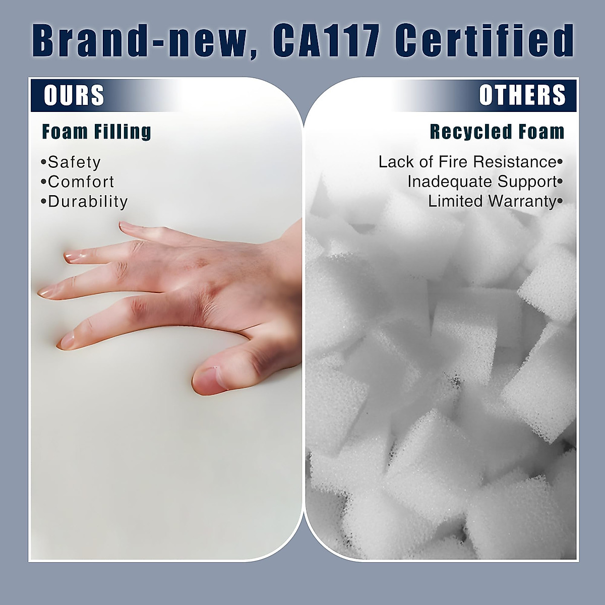 RoyalCraft Round Storage Ottoman Set of 2, Fully Assembled Velvet Vanity Stool Chair, 22QT Large Storage Foot Stool, Support 200lbs Padded Seat for Bedroom, Living Room, Office and Study Room, Blue