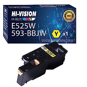 HI-Vision® 1 Pack Compatible (1,400 Pages) E525w (593-BBJW, 3581G) Yellow Toner Cartridge for E525w Color Multifunction Printer