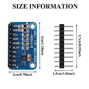 Weewooday 6 Pieces ADS1115 Analog-to-Digital Converter 16 Bit ADC 4 Channel Module Converter with Programmable Gain Amplifier ADC Converter Development Compatible with Arduino/Raspberry Pi