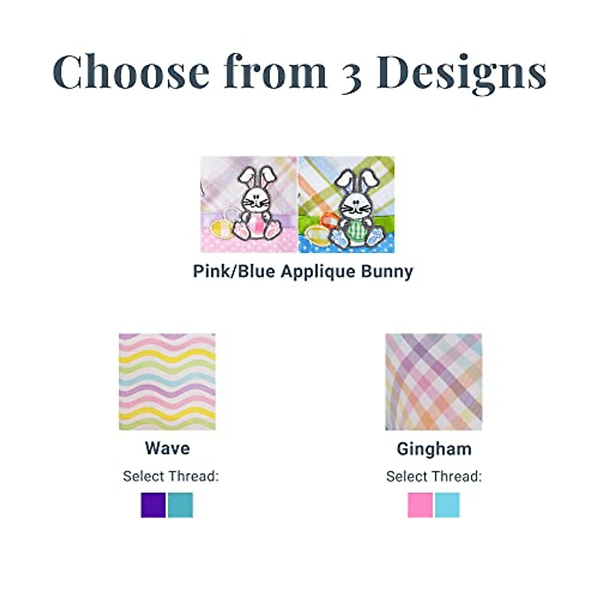 Let's Make Memories Personalized Create Your Own Wicker Easter Basket – Blue Bunny Design - Basket Only - Customize with Any Name - Medium