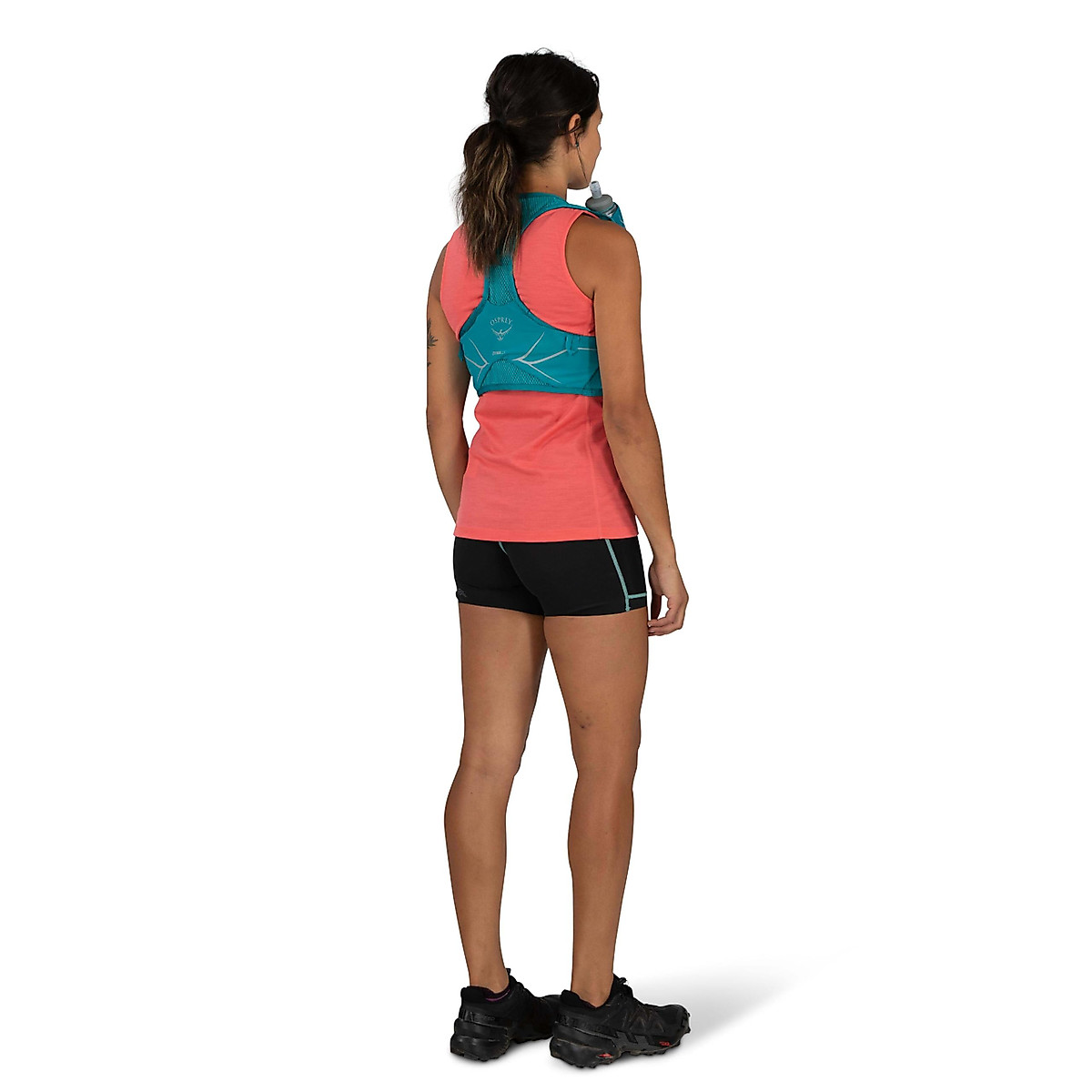 Osprey Dyna LT Women's Running Hydration Vest with Hydraulics Soft Flasks, Verdigris Green, Large