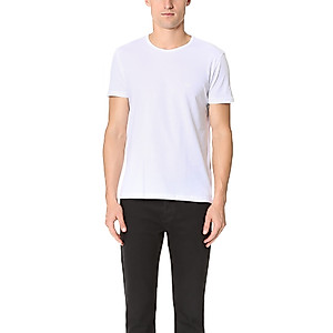 Emporio Armani Men's Cotton Crew Neck T-Shirt, White, Large