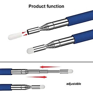 4 Pieces Retractable Teacher Pointer Telescopic Teaching Pointer Presenter Whiteboard Pointer and Lanyards with 6 Pieces Extra Felt Nibs for Teachers Presenter, Extends Design (39 Inches)