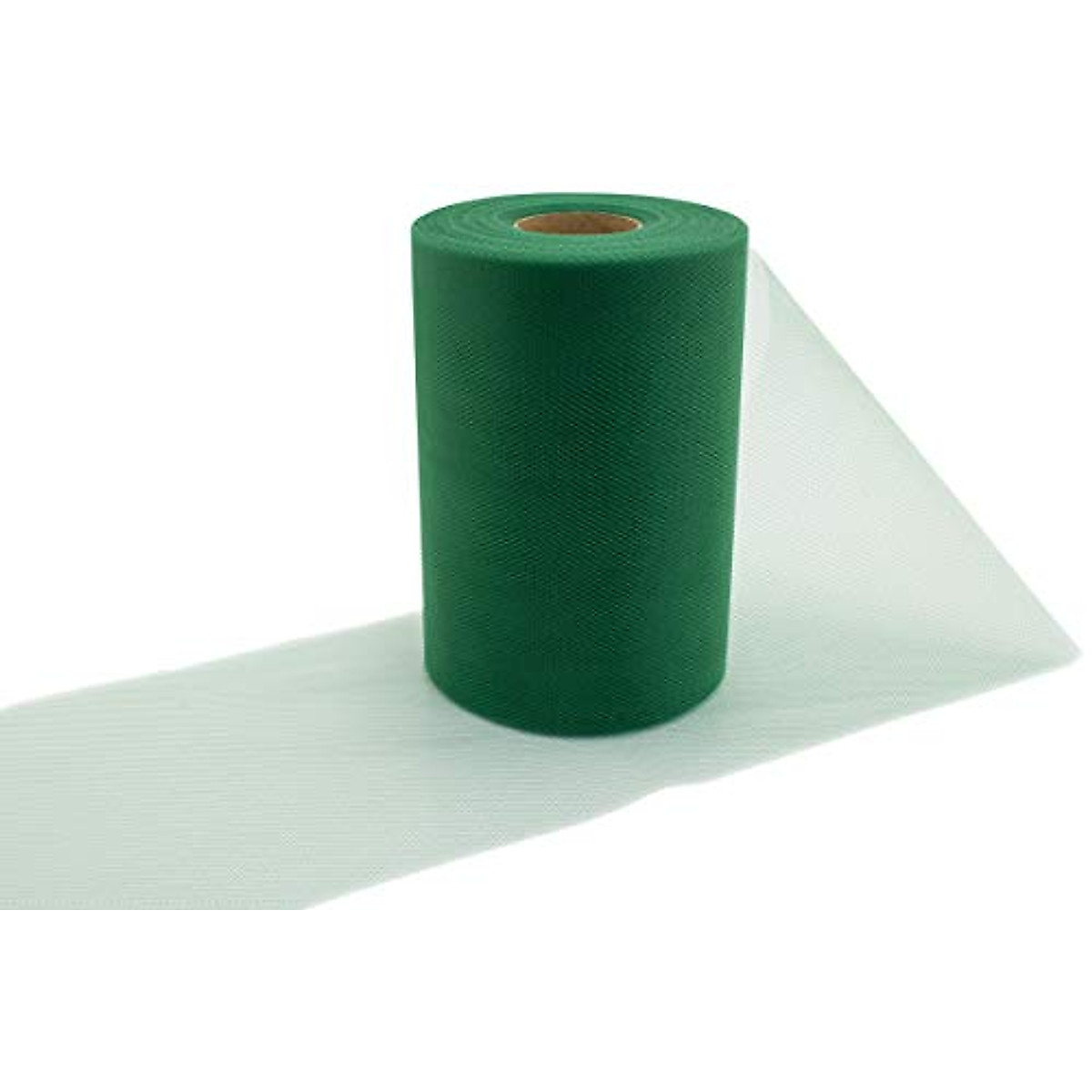 Tulle Fabric Roll | 6” by 100 Yards | Polyester Spool for Crafts Decorations Tutu Weddings Costumes Skirts Parties and More – by Craft Forge (Hunter Green)