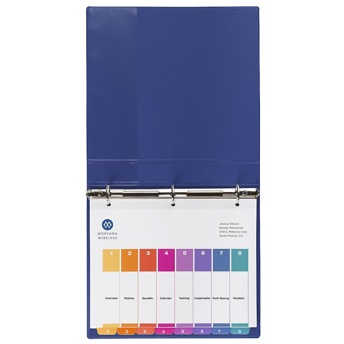 Avery 8-Tab Dividers for 3 Ring Binders, Customizable Table of Contents, Multicolor Tabs, 6 Sets (11186)