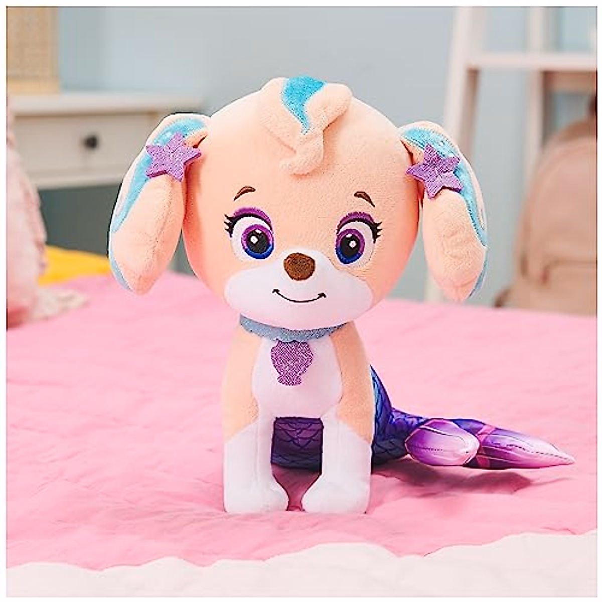 GUND PAW Patrol Coral Mer-Pup Plush, Official Toy from The Hit Pre-School Show, Stuffed Animal for Ages 1 and Up, 9”