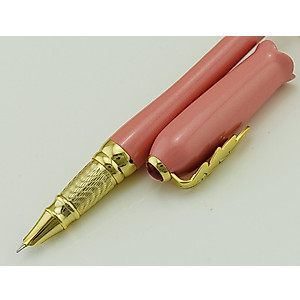 Picasso Greek Irene Fountain Pen Extra Fine Nib Pink Color Bud Cap Leaf Clip Uniqu Style Gift Box Set