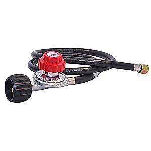 KIBOW 0~30PSI High Pressure Adjustable Propane Regulator with 4FT Hose-Type 1(QCC 1) Connection
