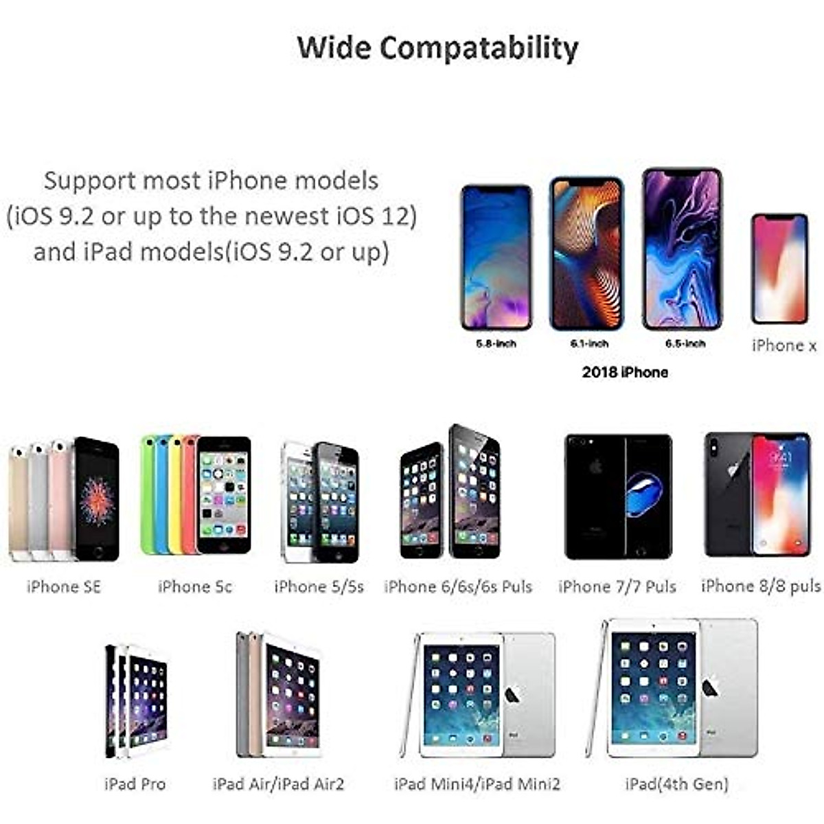 [Apple MFi Certified] Lightning to 3.5mm AUX Headphone Jack Adapter, 2 Pack iPhone 3.5 mm Headphone Audio Stereo Connector Compatible for iPhone 12/11/XS/XR/X 8 7/iPad, Support Call + Volume Control