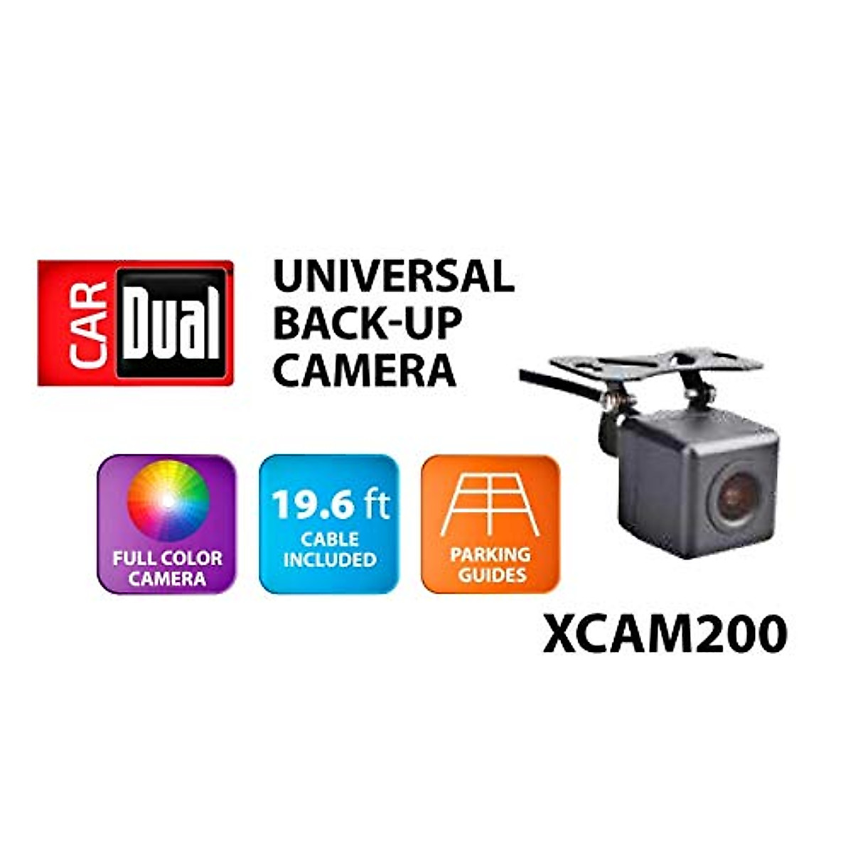 Dual Electronics XCAM200 Waterproof Full Color High Definition Universal Rear View Car Backup Camera
