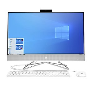 HP All-in-One Desktop Computer, 11th Generation Intel Core i5-1135G7 Processor, Intel Iris Xe Graphics, 8 GB RAM, 256 GB SSD, Windows 10 Home (27-dp1006, Natural Silver) (Renewed)