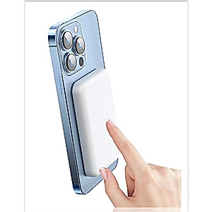 Magnetic Portable Charger Compatible with iPhone Lighting Cable to Charge, no Extra Cable Needed MagSafe Battery Pack, 5000mAh Magnetic Charging Power Bank, Fast Wireless Charge