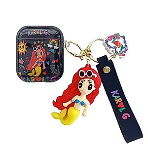 OINbxw Manana Sera Bonito Headphone Airpod 2 Cases Funny Cute Design with Karol G Keychain Lanyard for Women and Girls, Ideal for Super Fans and Fanatics Airpod case [Front LED Visible]