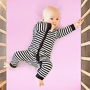 Yeeeasy Soft Satin Crib Sheet Protect Baby Hair 52’’x28’’x8’’ Fitted Crib Mattress Sheets for Girls, 2 Pack, Pink and Lavender Purple