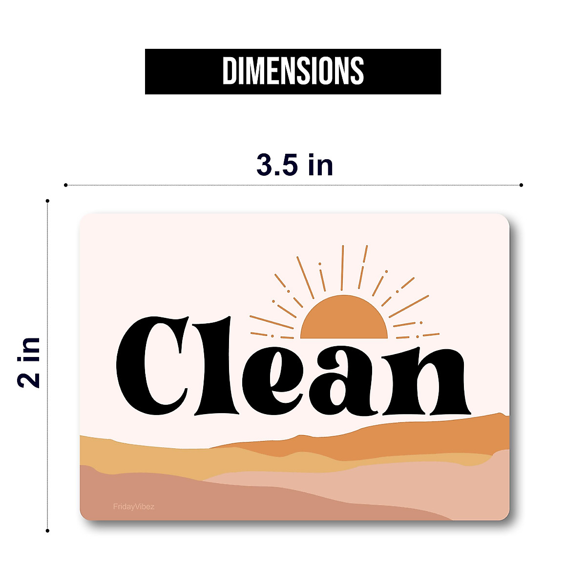 Boho Decor Dishwasher Magnet Clean Dirty Sign, Strong Clean Dirty Magnet for Dishwasher, Universal Dirty Clean Dishwasher Magnet Indicator for Kitchen Organization, Refrigerator Dish Wash Sign Magnet
