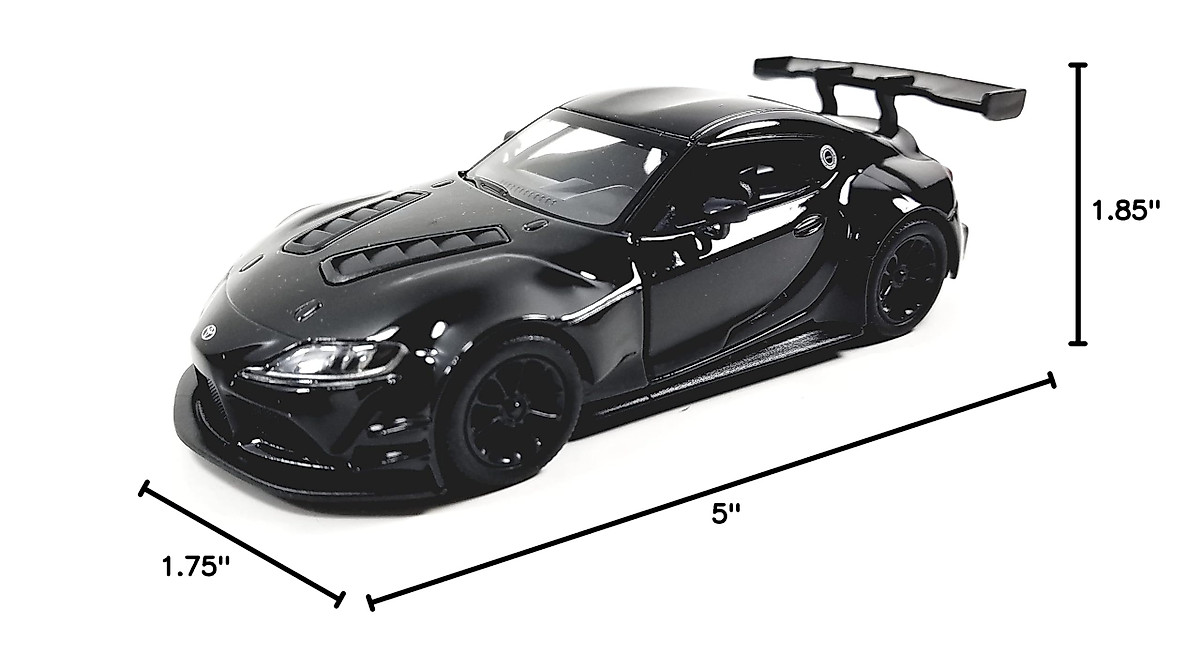 KiNSMART Toyota GR Supra Racing Diecast Car 1/36 Scale Black