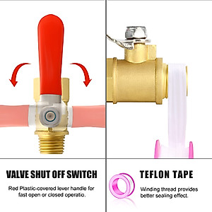 MEANLIN MEASURE 1/4 Inch NPT Air Compressor Regulator with Gauge, 0-150 PSI AR2000 Air Gauge Regulator Inline for Air Compressor and Pneumatic Tools
