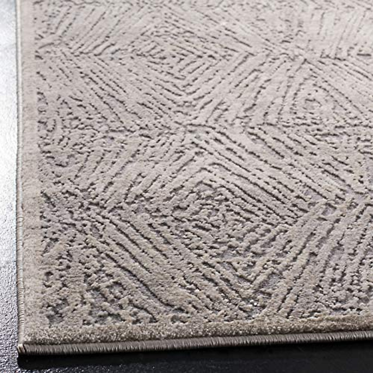 SAFAVIEH Meadow Collection 3'3" x 5' IvoryGrey MDW319A Modern Abstract Area Rug