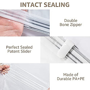 LEVERLOC 8 Pack Space Saver Vacuum Storage Bags Jumbo Cube (40x31x15 inch), Extra Large Vacuum Storage Bags Save 80% Space Vacuum Sealer Bagsfor Comforters Blankets Beddings Pillows Quilts Clothes, Bedroom Storage and Closet Organizers Space Bags