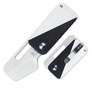 Kizer Walnut Tai Chi Safe Daily Knife, Black and White G-10 Handle, Folding Knife for EDC, Gift for Women, V2592N1