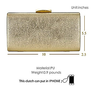 KamostarX Evening Bag For Women Evening Purses and Clutches Gold Clutch Purse handbag Crossbody Shoulder Wedding Bride Purse