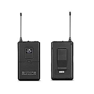 WENWEN Wireless Microphone System UHF 4 Channel 2 Handheld Mic 2 Headset 2 Lavalier Bodypack 2 Lapel Mic Pro Karaoke System Speaking Conference Wedding Party