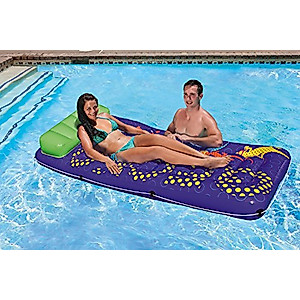 Poolmaster Gecko Hawaii Inflatable Swimming Pool Float Mattress Lounge with Cup Holder