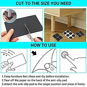 Flechazo Pack of 8 Furniture Bed Risers, 2 or 4 Inch Heavy Duty Adjustable Furniture Risers with Non-Slip Mats for Bed, Desk, Sofa and Table