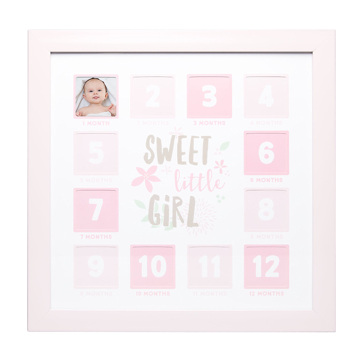 Kate & Milo Baby’s First Year Picture Frame, Woodland Nursery, Rustic
