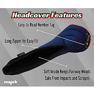 USA Patriot Golf Zipper Head Covers Driver #1 Headcover Neoprene