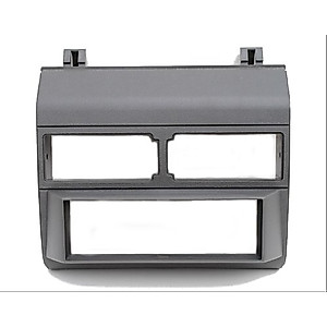 Grey Gray Complete Single Din Dash Kit + Pocket Kit + Wire Harness + Antenna Adapter Compatible with Chevrolet & GMC 1988-1996 Select Models