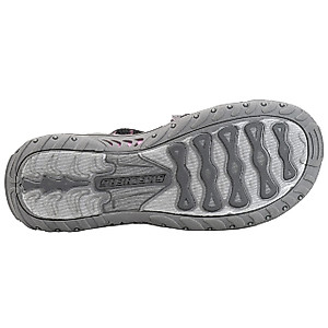 Skechers womens Reggae-islander - Multi-strap Toe Thong Slingback Sandal, Grey, 10 US