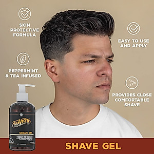 Suavecito Shave Gel 8 oz. Pump Bottle Hydrating & Skin Protective Formula Men's Grooming