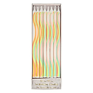 Meri Meri Rainbow Pattern Candles (Pack of 16)