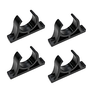 Quluxe Oar Holder, 2 Pair Paddle Clip Holder Oar Keeper Mount Holder for Canoes Kayaks Boats for Canoes, Kayaks, Pontoons, Kayak Accessories- Black