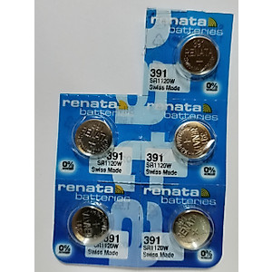 Renata Batteries 391 Silver Oxide Watch Battery (5 Pack)