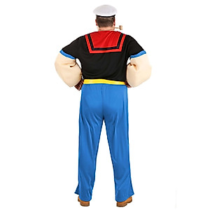 Fun Costumes Mens Plus Size Deluxe Popeye The Sailor Man Costume with Hat and Pipe, Halloween Outfit for Adults 4X