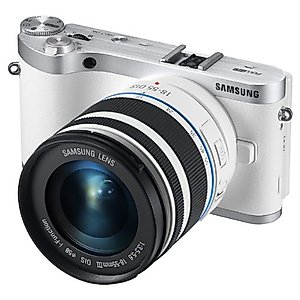 Samsung NX300 20.3MP CMOS Smart WiFi Mirrorless Digital Camera with 18-55mm Lens and 3.3" AMOLED Touch Screen (White)